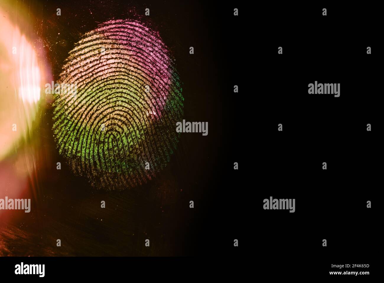Close up beautiful abstract colored fingerprint on background texture ...