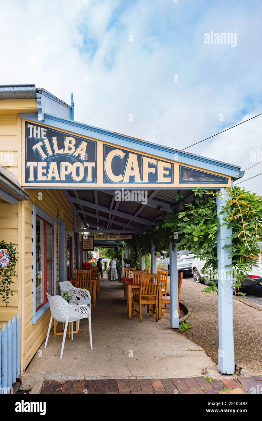 The Tilba Teapot Cafe at the historic village of Central Tilba on the ...