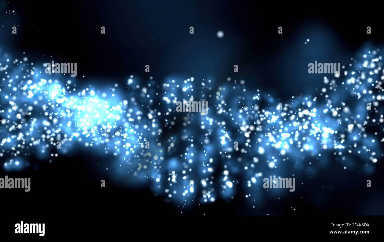 Blue Dust Particles over black Stock Photo - Alamy