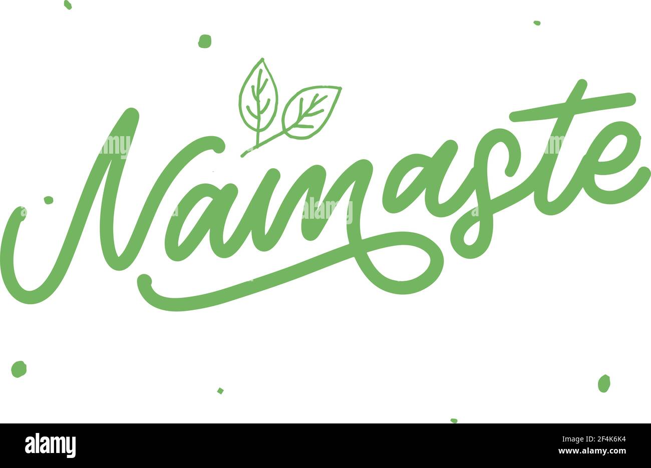 Hand drawn Namaste lettering. Indian greeting, Hello in Hindi. Stylish ...