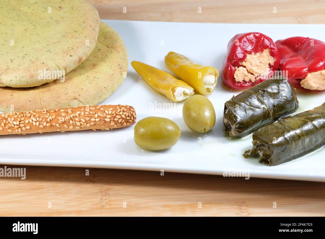 Close up of greek traditional appetizer also known as meze Stock Photo ...