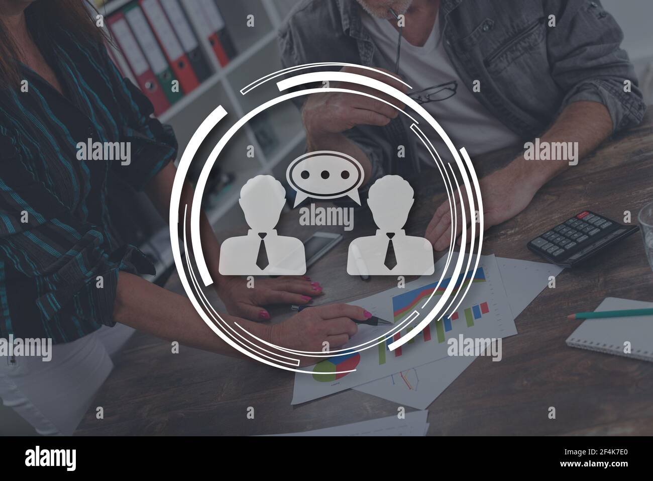 Dialogue concept illustrated by a picture on background Stock Photo - Alamy