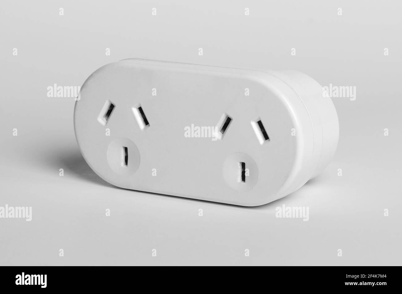 Australian style double power adapter Stock Photo - Alamy