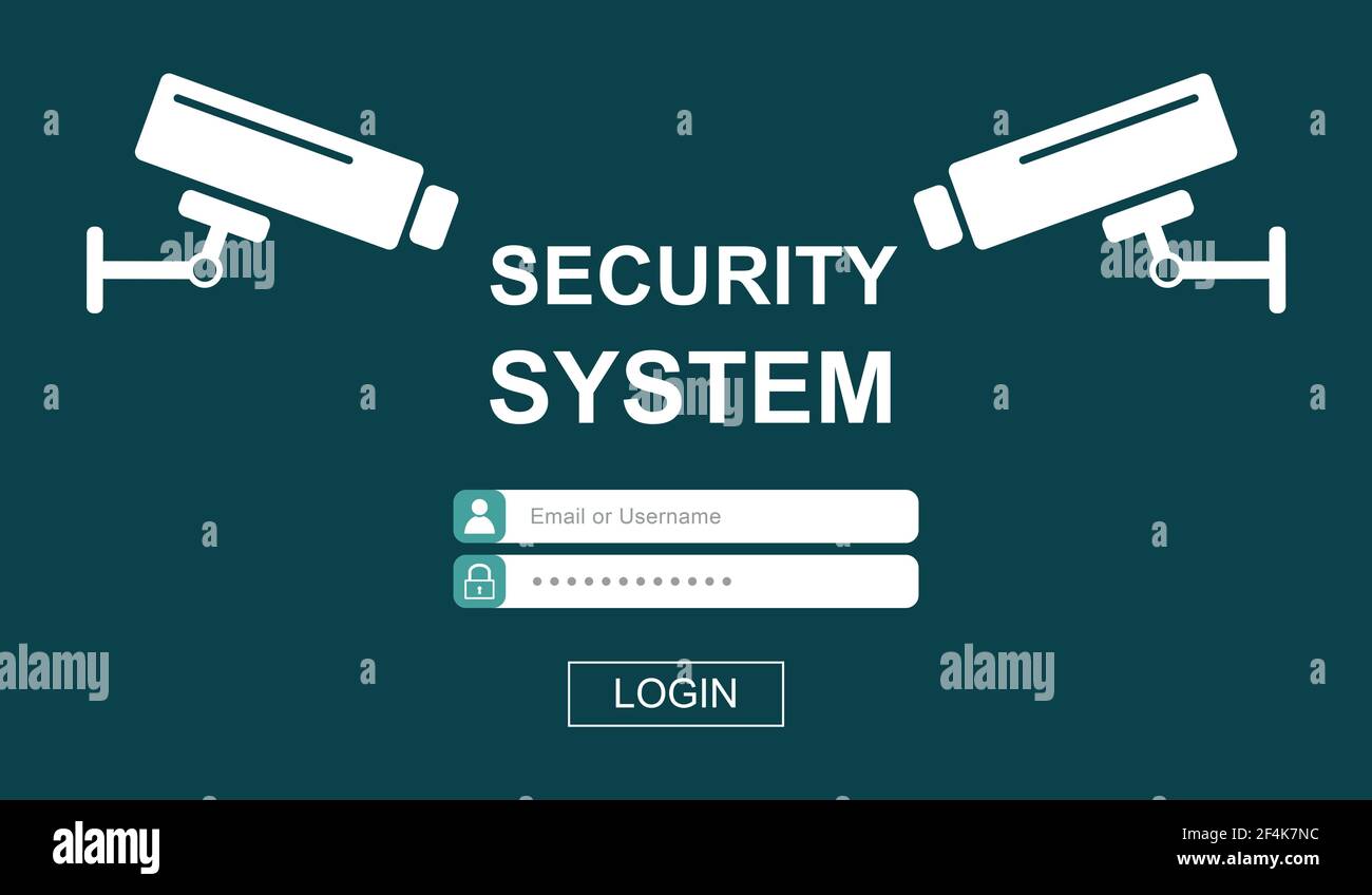 Illustration of a security system concept Stock Photo - Alamy