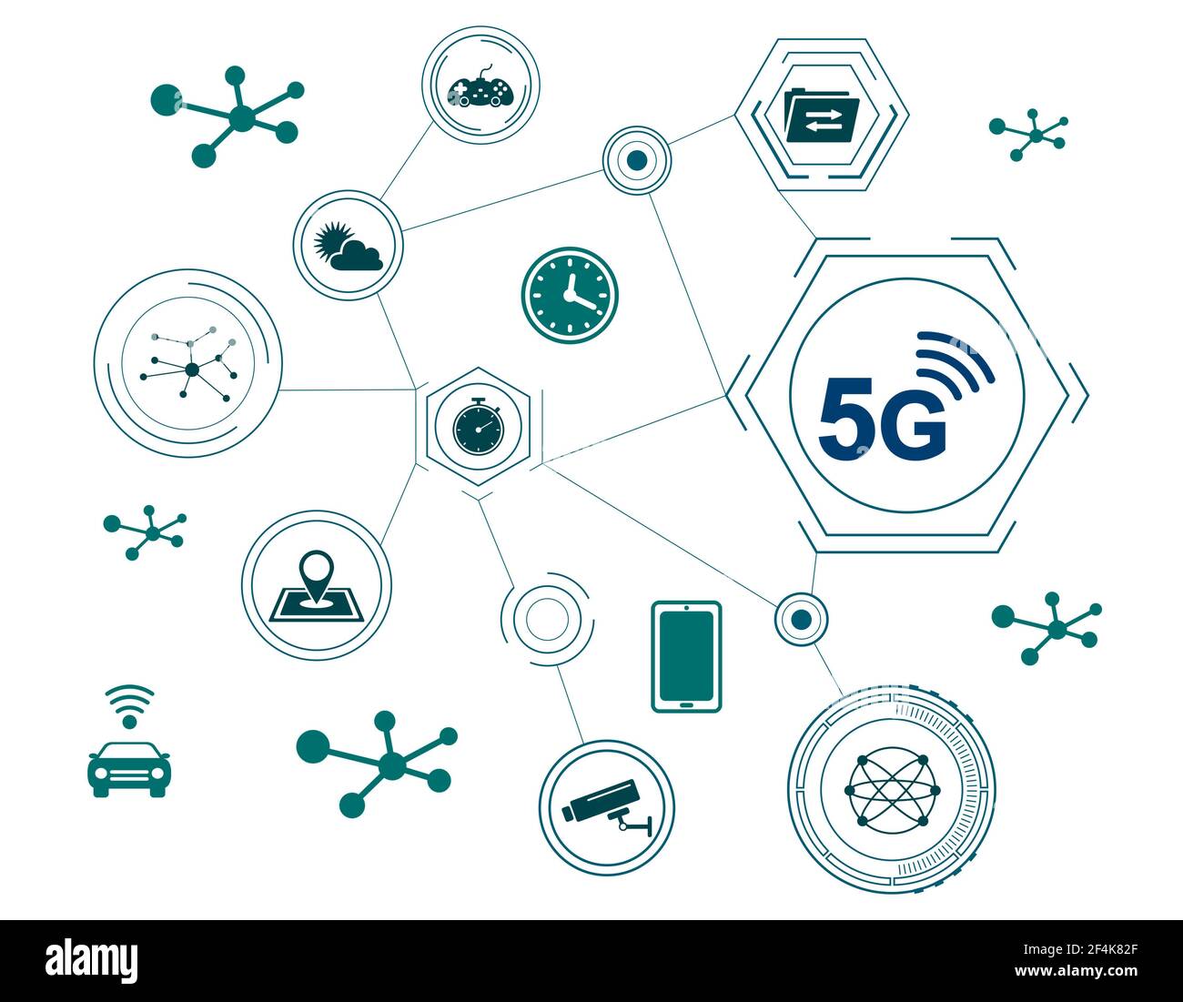 Concept future technology 5g Cut Out Stock Images & Pictures - Alamy