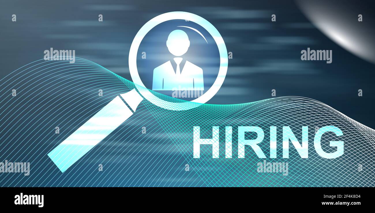 Illustration of a hiring concept Stock Photo - Alamy