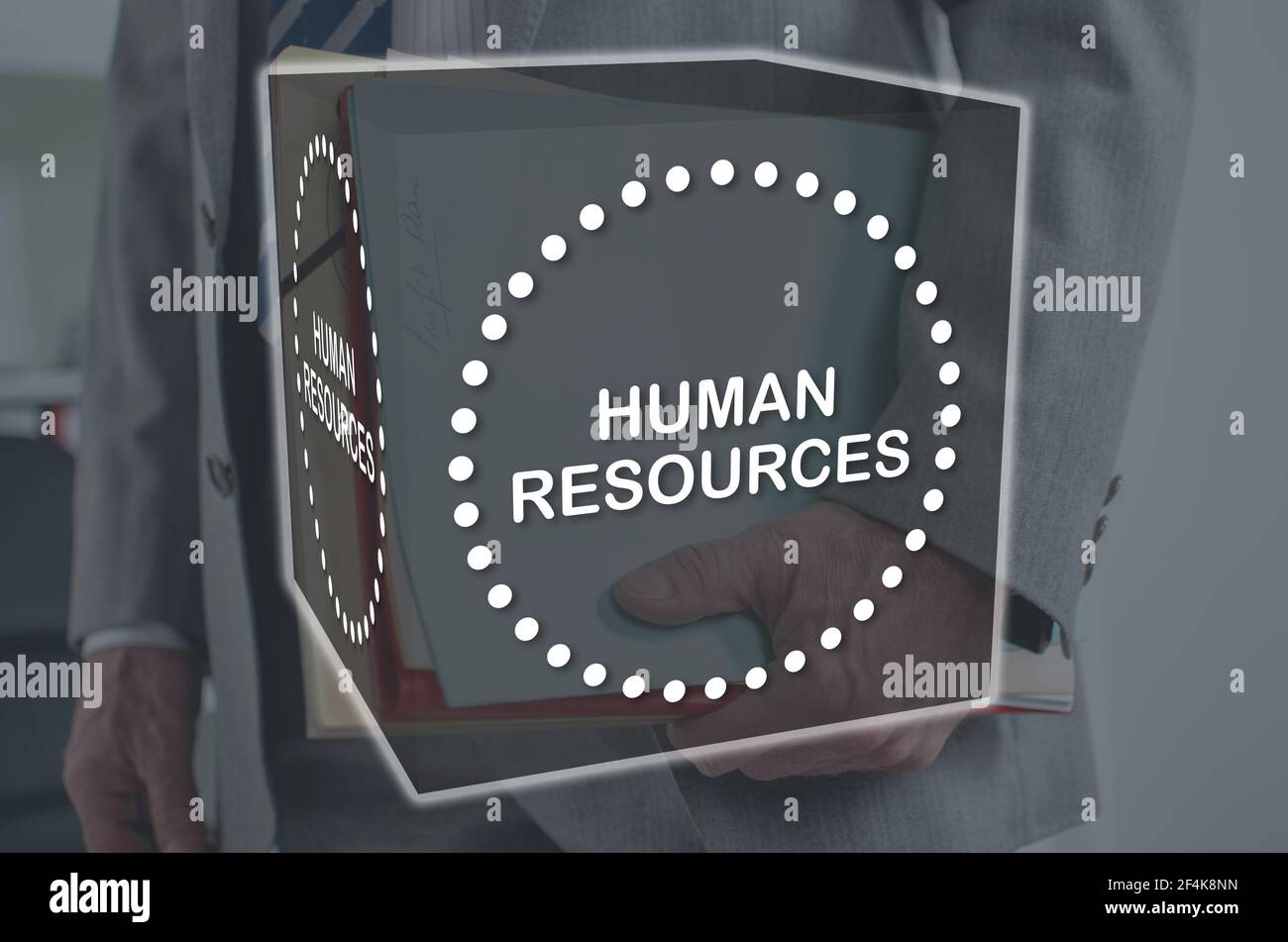 Human resources concept illustrated by a picture on background Stock ...