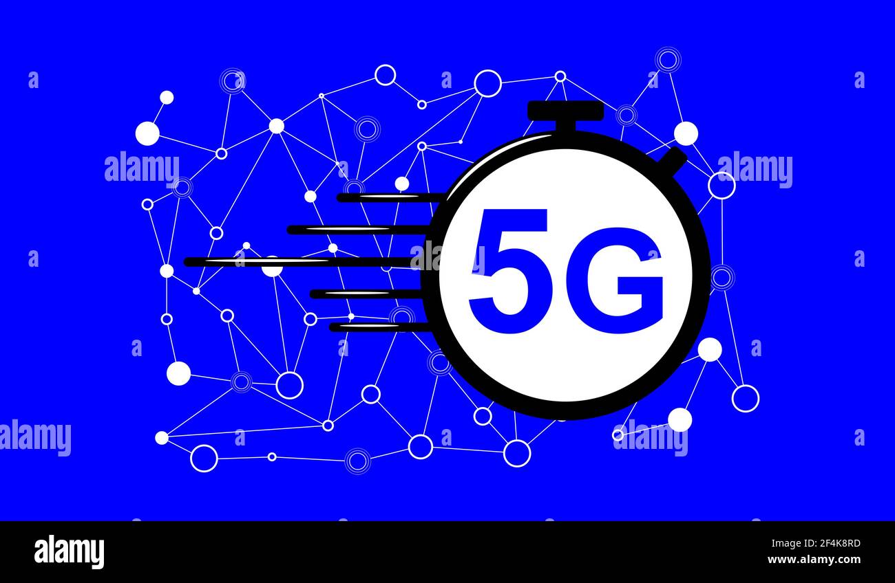 Illustration of a 5g concept Stock Photo - Alamy
