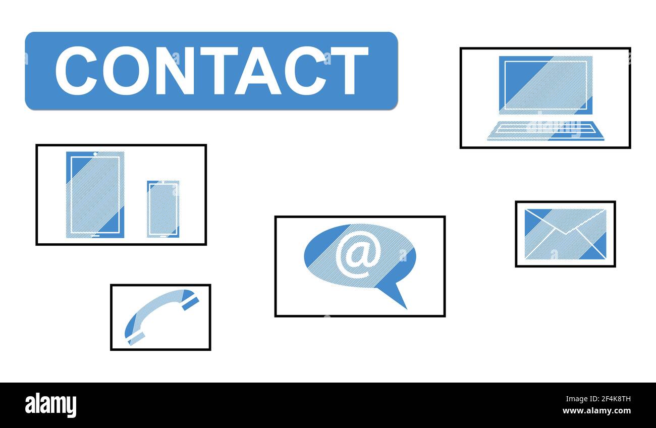Illustration of a contact concept Stock Photo - Alamy
