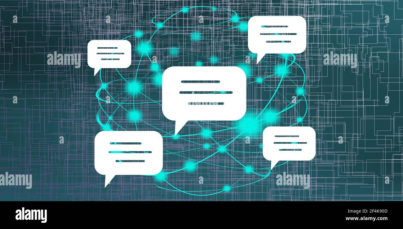 Illustration of a global communication concept Stock Photo - Alamy