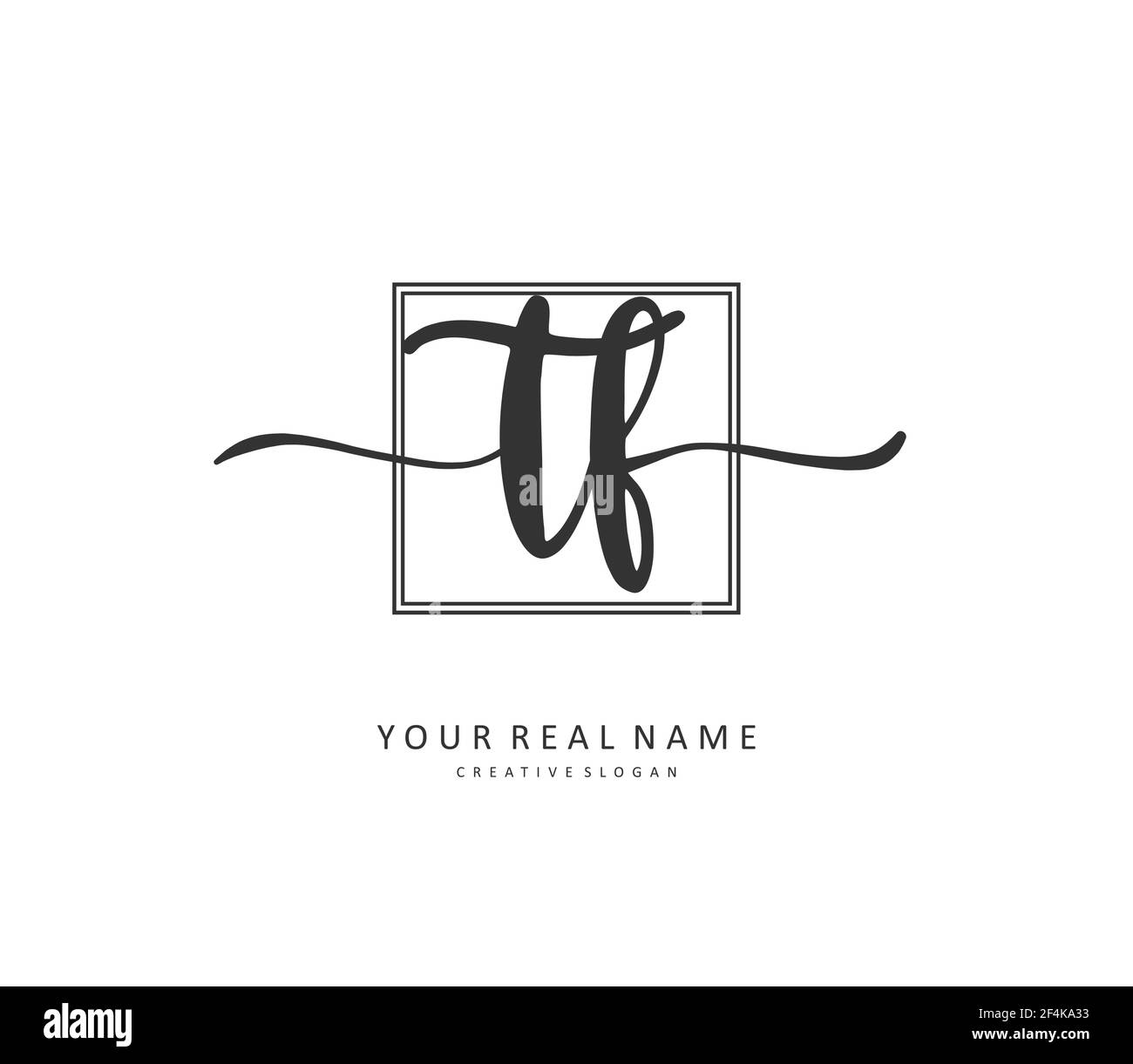 TF Initial letter handwriting and signature logo. A concept handwriting ...