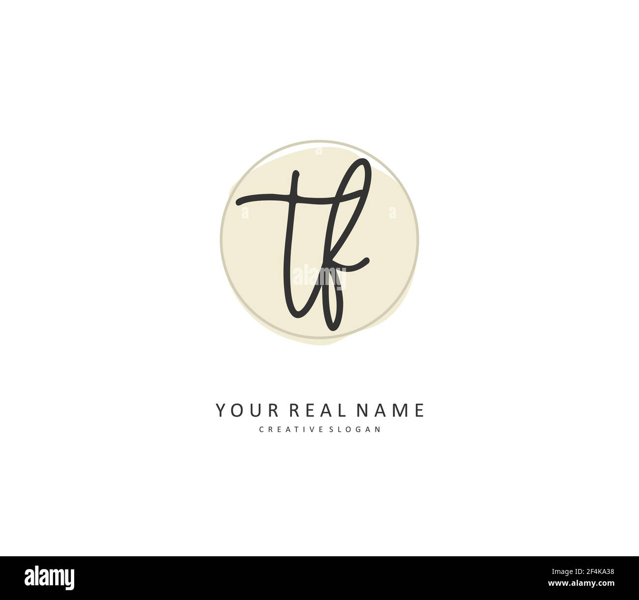 TF Initial letter handwriting and signature logo. A concept handwriting ...