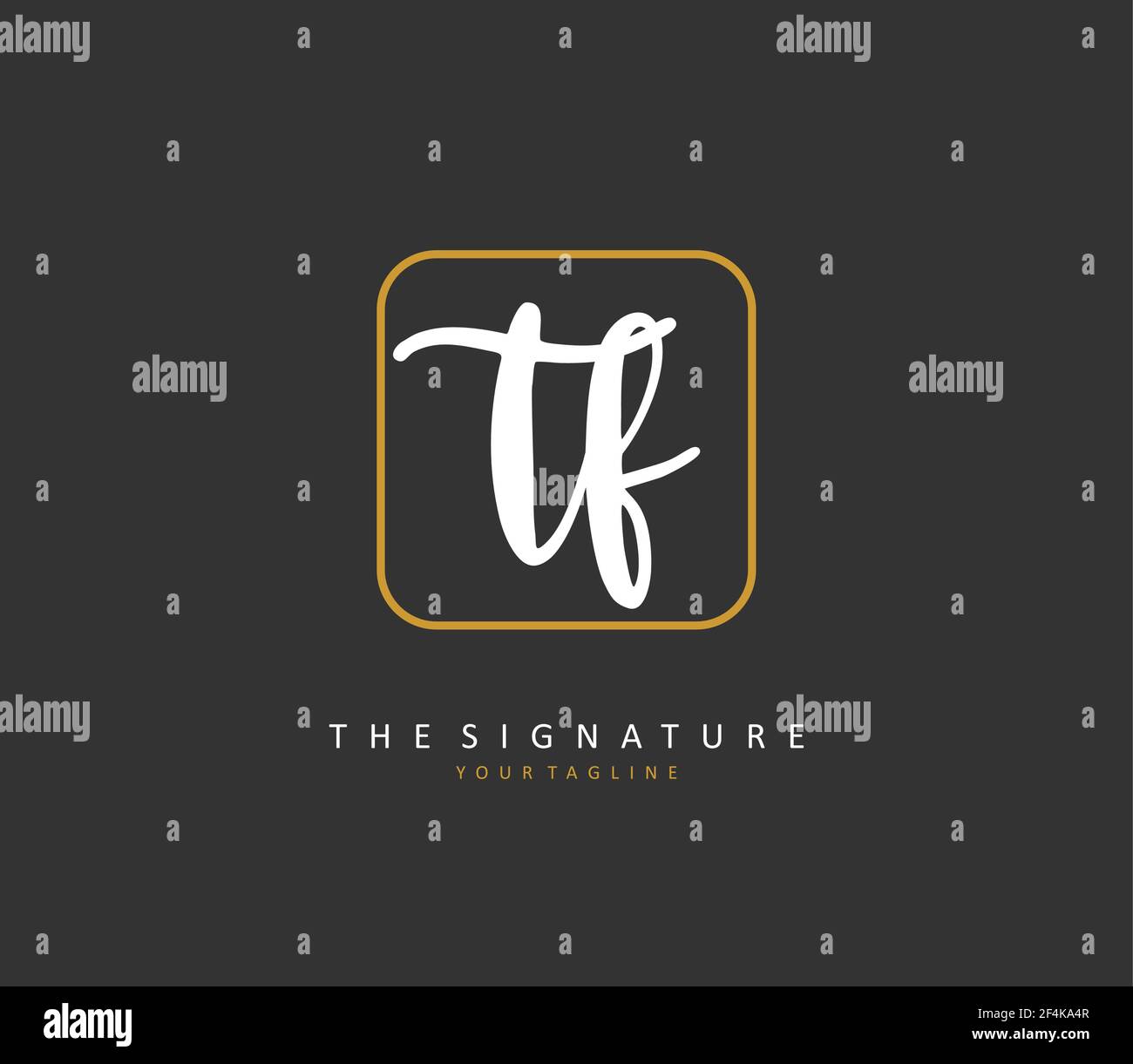 TF Initial letter handwriting and signature logo. A concept handwriting ...