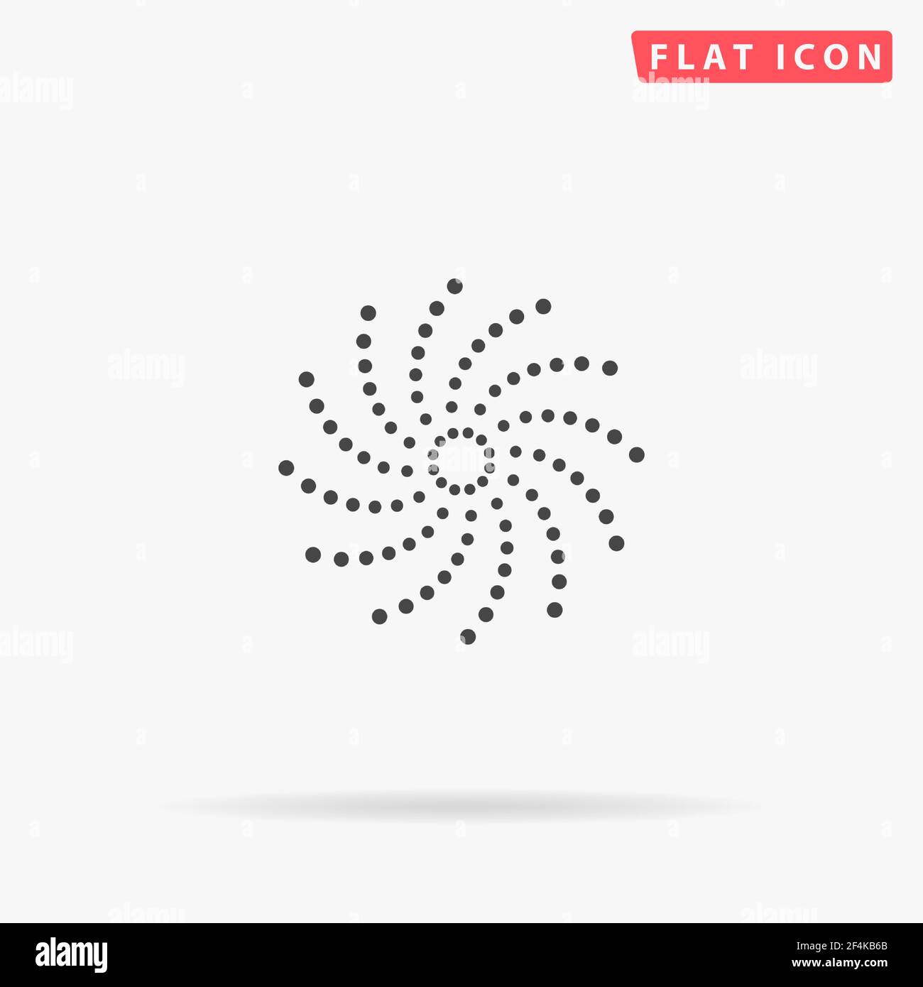 Phyllotaxis flat vector icon. Hand drawn style design illustrations ...