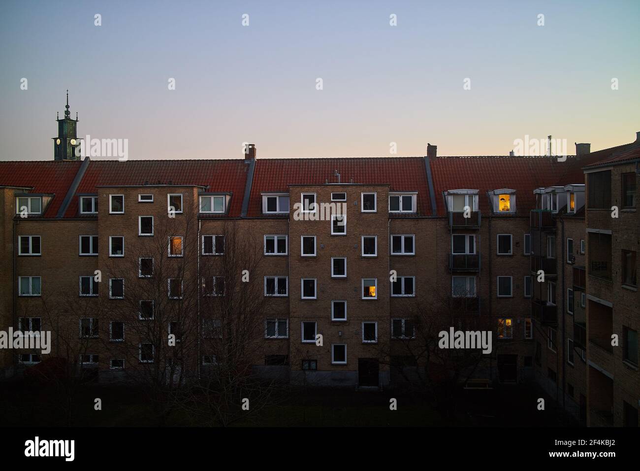 a view of apartment building in denmark Stock Photo - Alamy