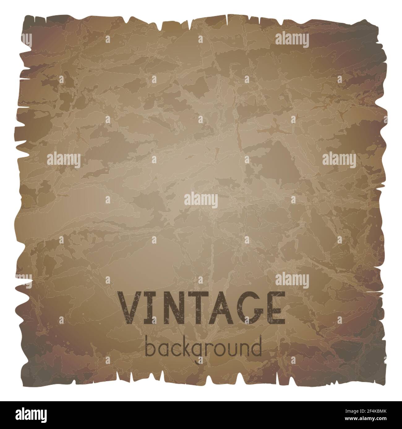 Vector vintage background with torn edges. Grunge texture of old paper ...