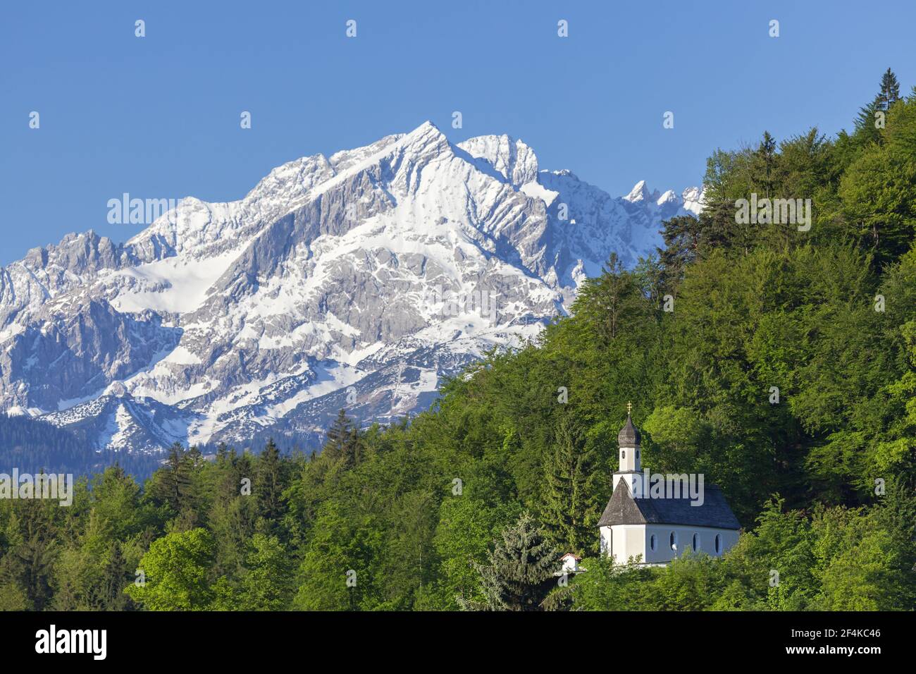 geography / travel, Germany, Bavaria, Oberau, chapel St. George on the ...