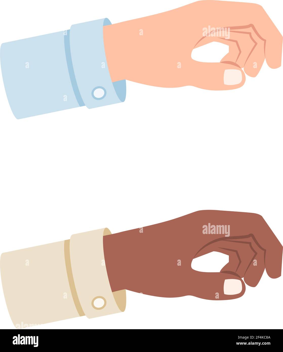 Hand taking something vector illustration isolated on white background ...