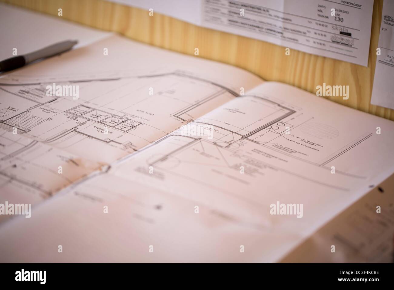 a close up of blueprints of building structure Stock Photo - Alamy