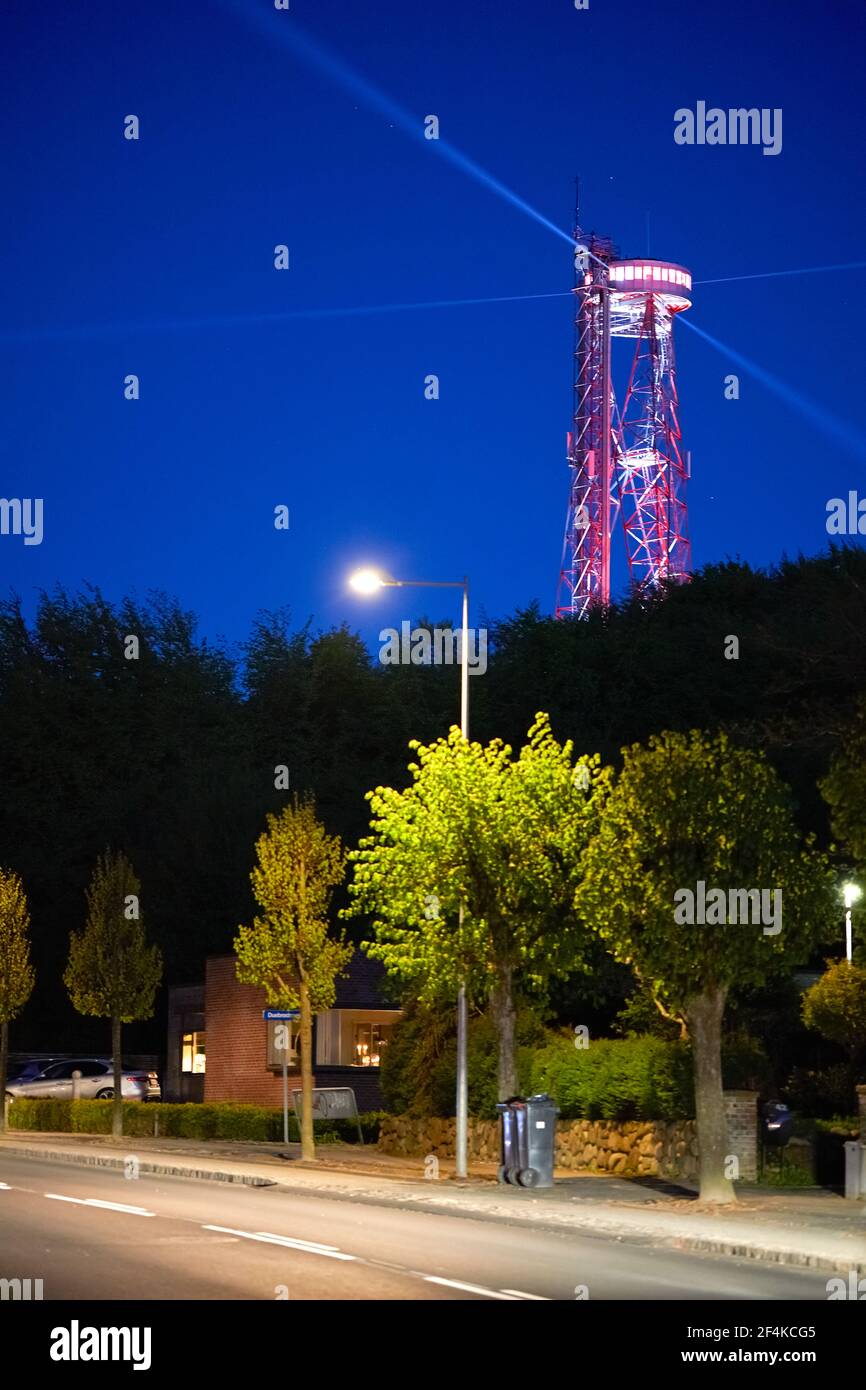 popular danish tower at night with lights Stock Photo - Alamy