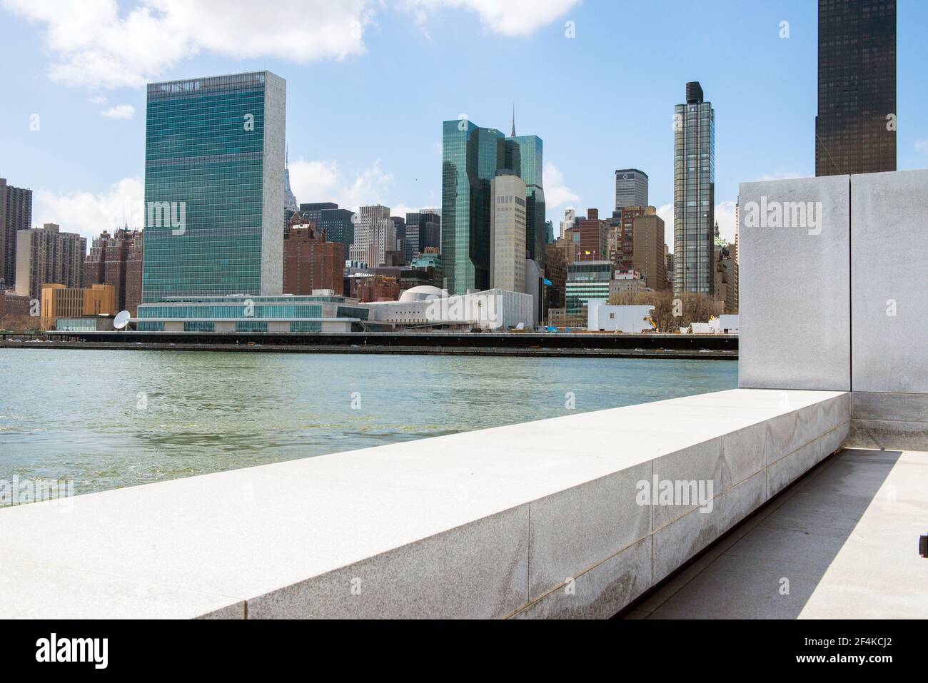 New York City, USA. View on the Skyline of Manhattan and the United ...