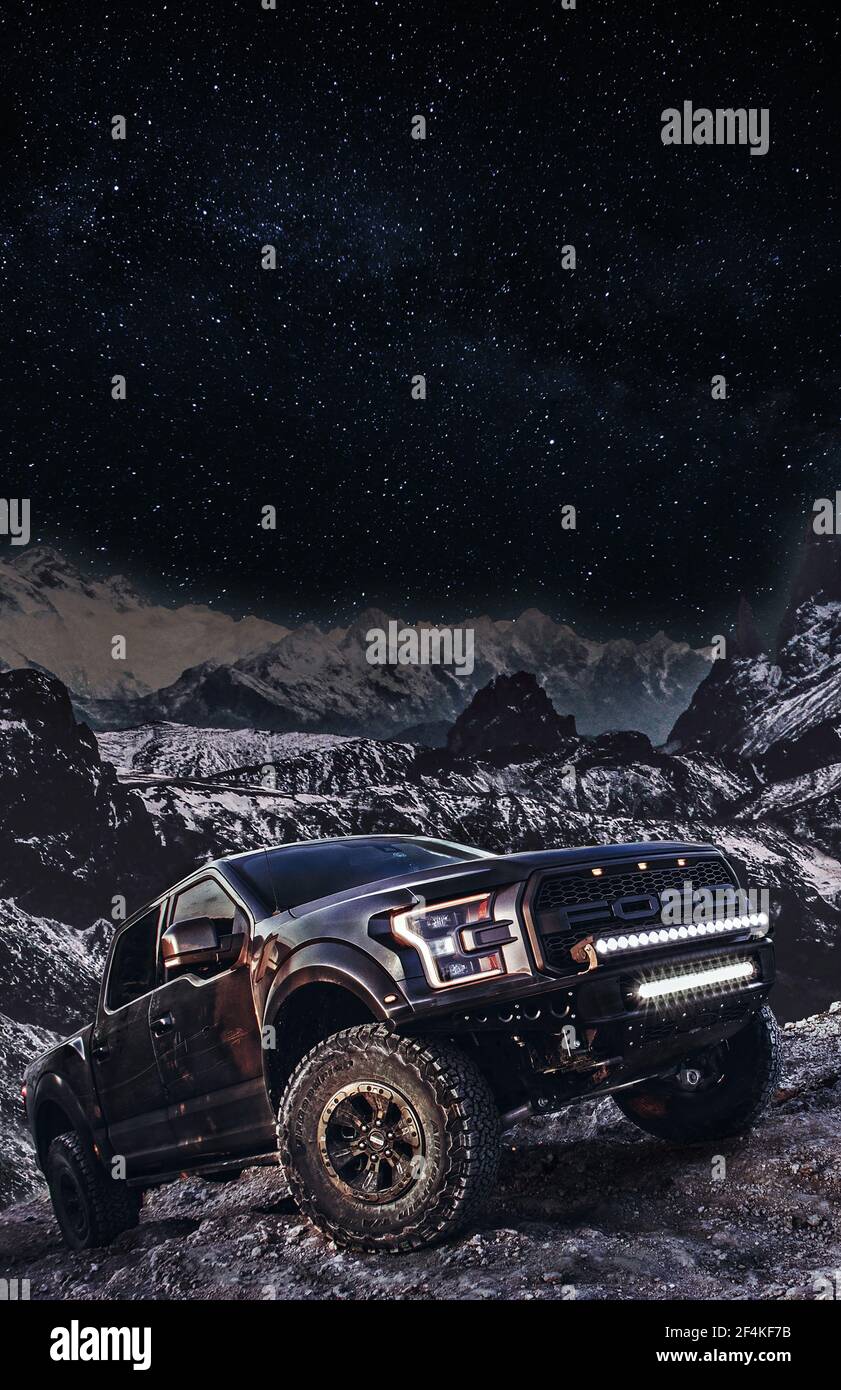 Black Ford Raptor High Resolution Stock Photography and Images - Alamy