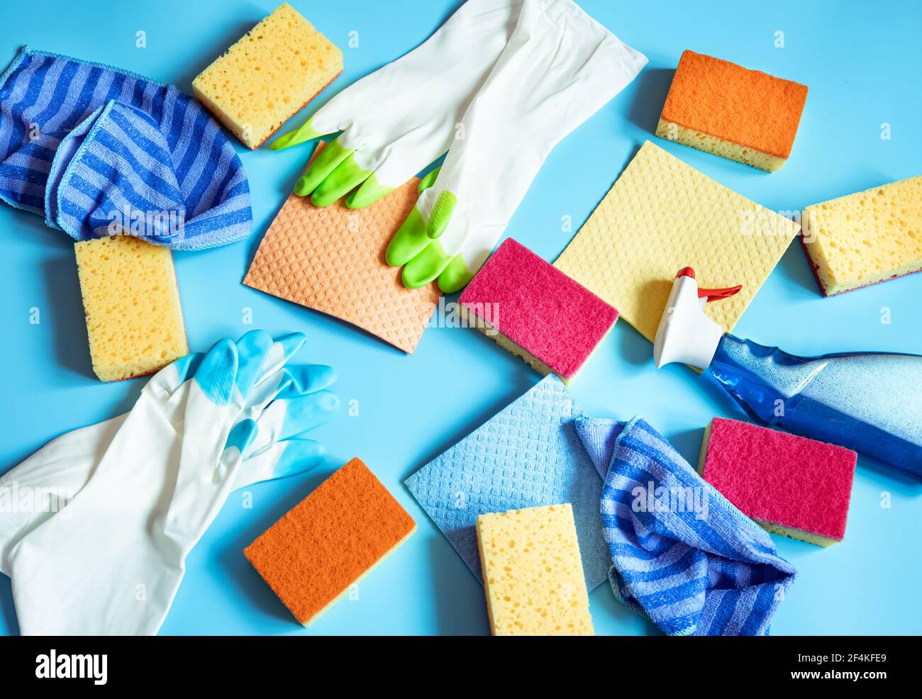 Set of cleaning products for general cleaning and maintenance of ...