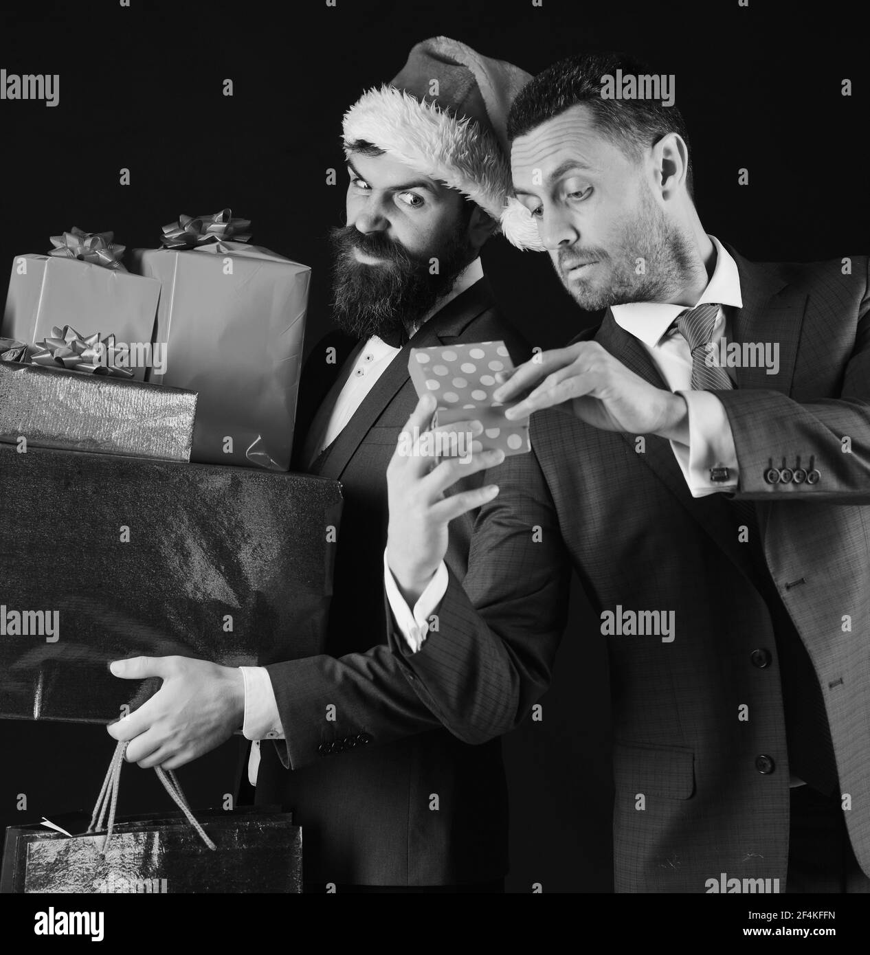 Black man in santa suit Black and White Stock Photos & Images - Alamy