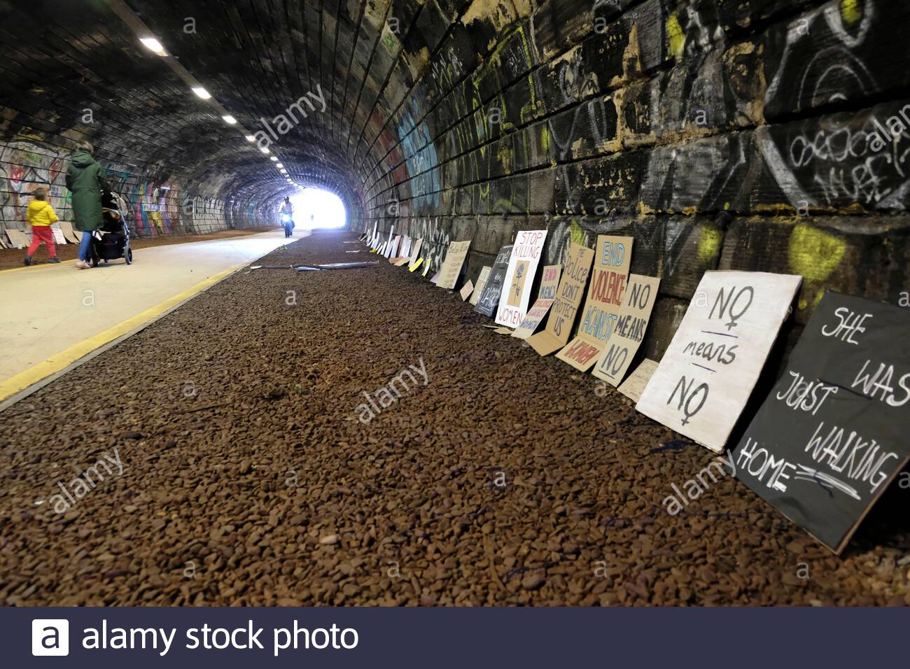 Scared women subway hi-res stock photography and images - Alamy