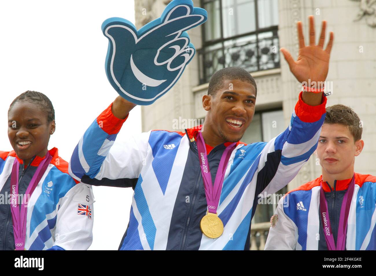 ANTHONY JOSHUA ON OLYMPIC PARADE LONDON 2012. ATHLETES. SPORT ...