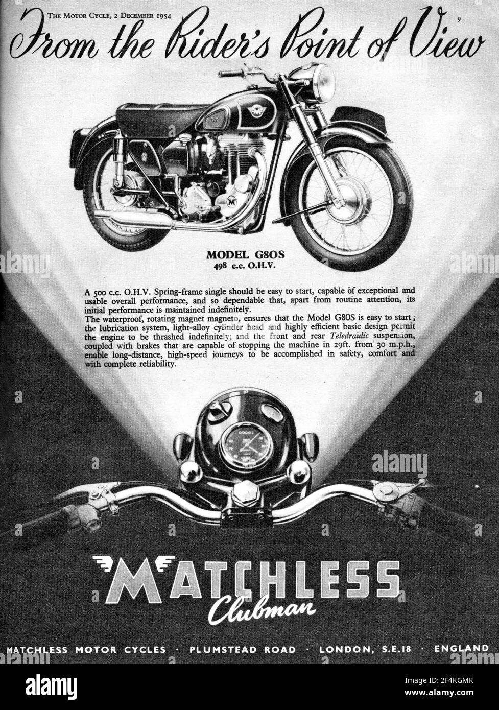Vintage matchless motorcycle hi-res stock photography and images - Alamy