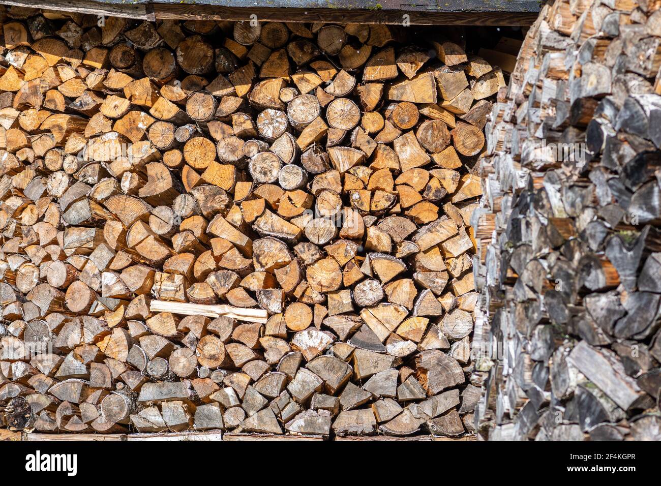 Stacking logs for drying hi-res stock photography and images - Alamy