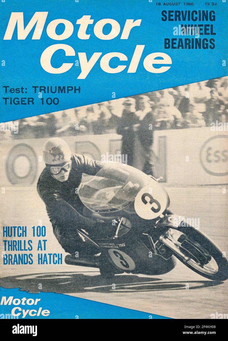 Cover of a vintage copy of The Motor Cycle Magazine from August 1966 ...