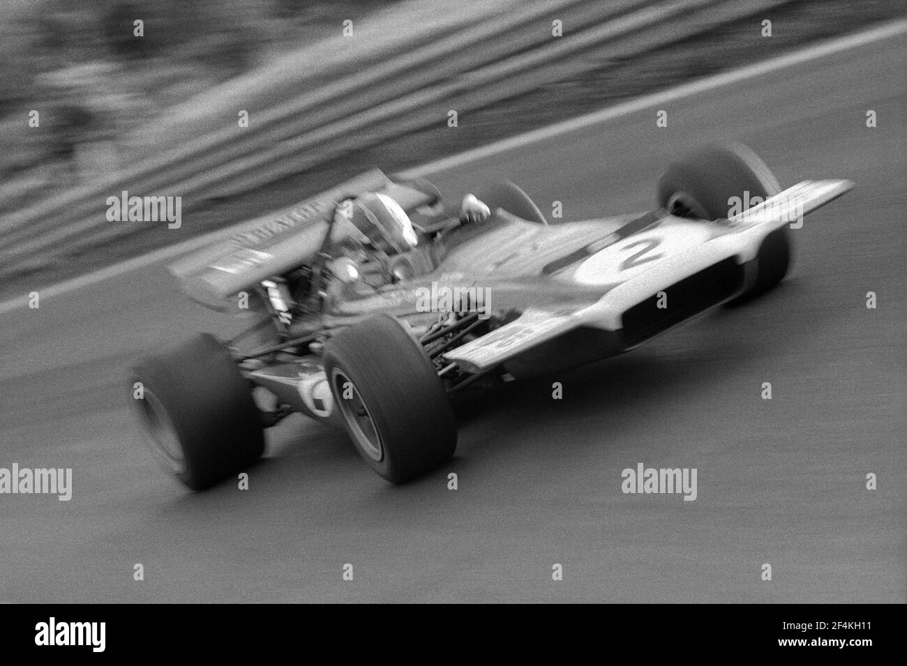 François CEVERT driving March-Ford F1 car in full speed during 1970 ...