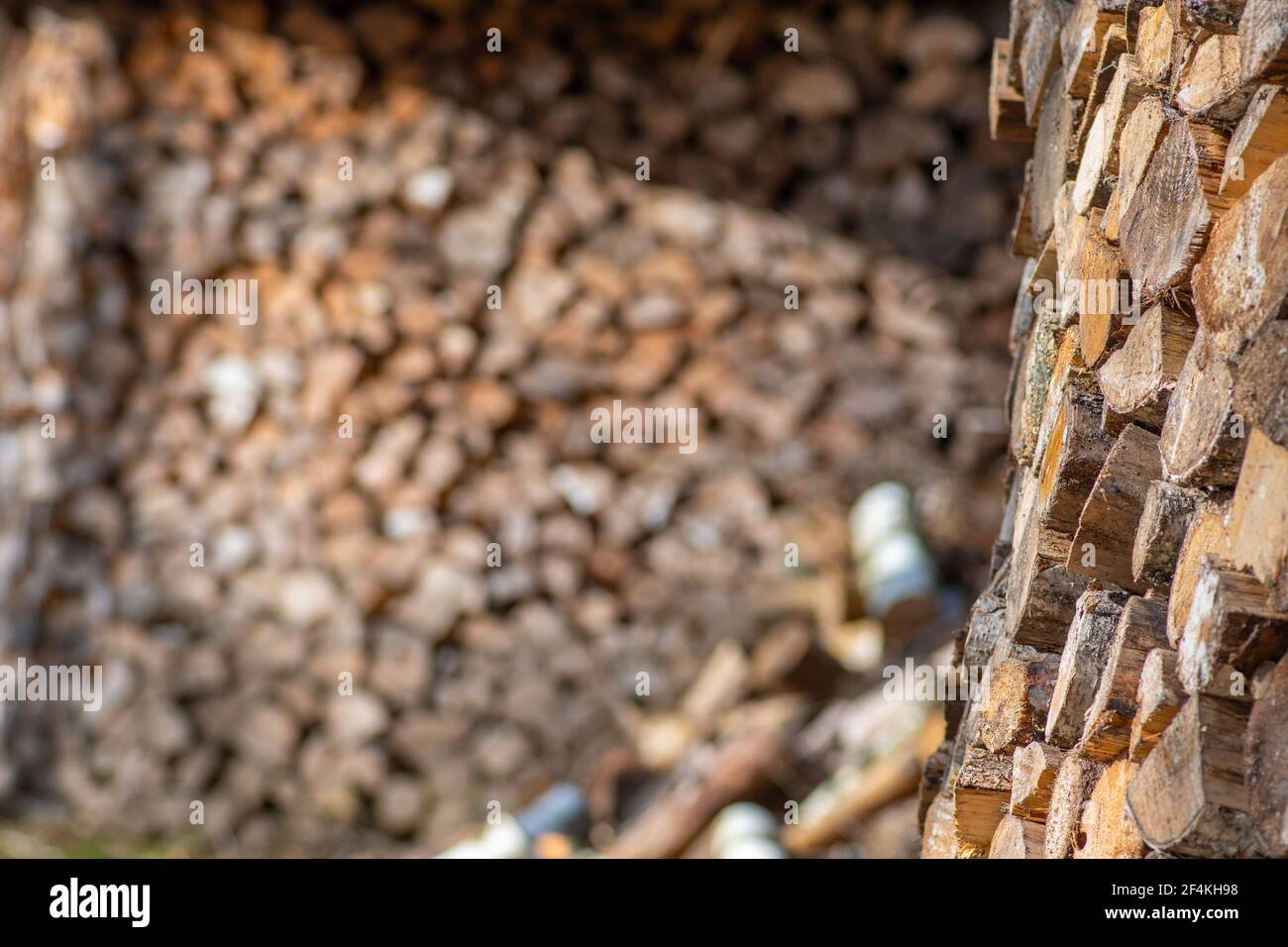 Stacking logs for drying hi-res stock photography and images - Alamy
