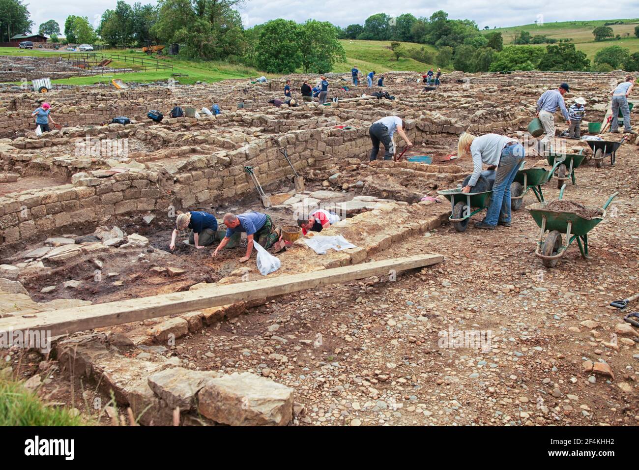 Archaeologists roman stone wall uk hi-res stock photography and images ...