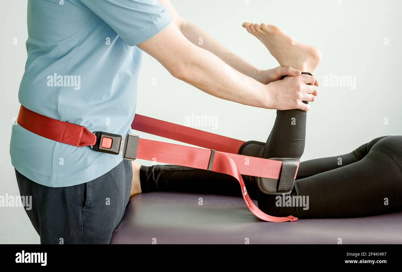 Physical therapy treatment using mulligan mobilisation belt, joint ...