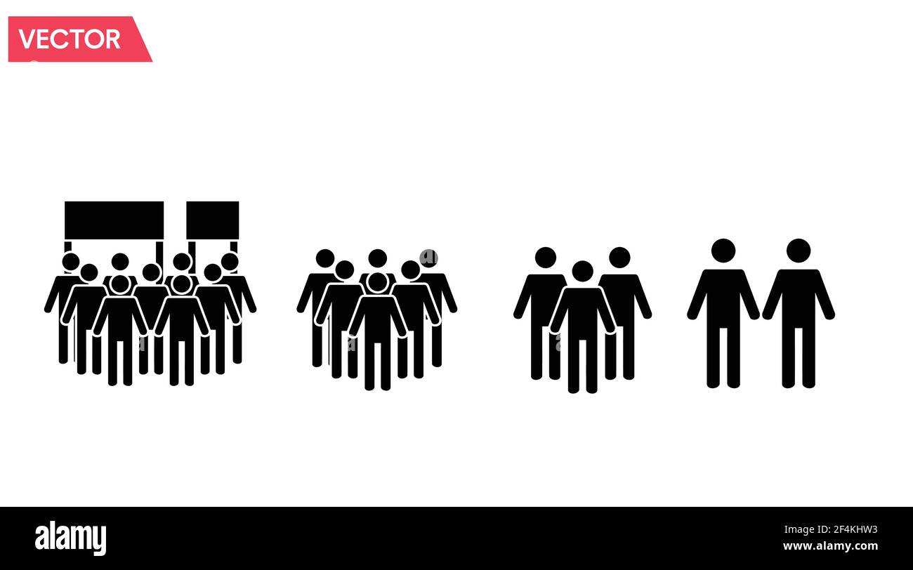 People or Demonstration Icon Set. Vector isolated illustration of ...