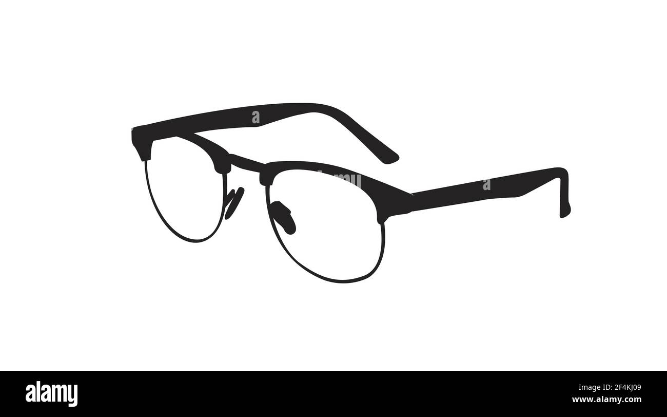 Vector Isolated Black and White Illustration of Glasses Stock Vector ...