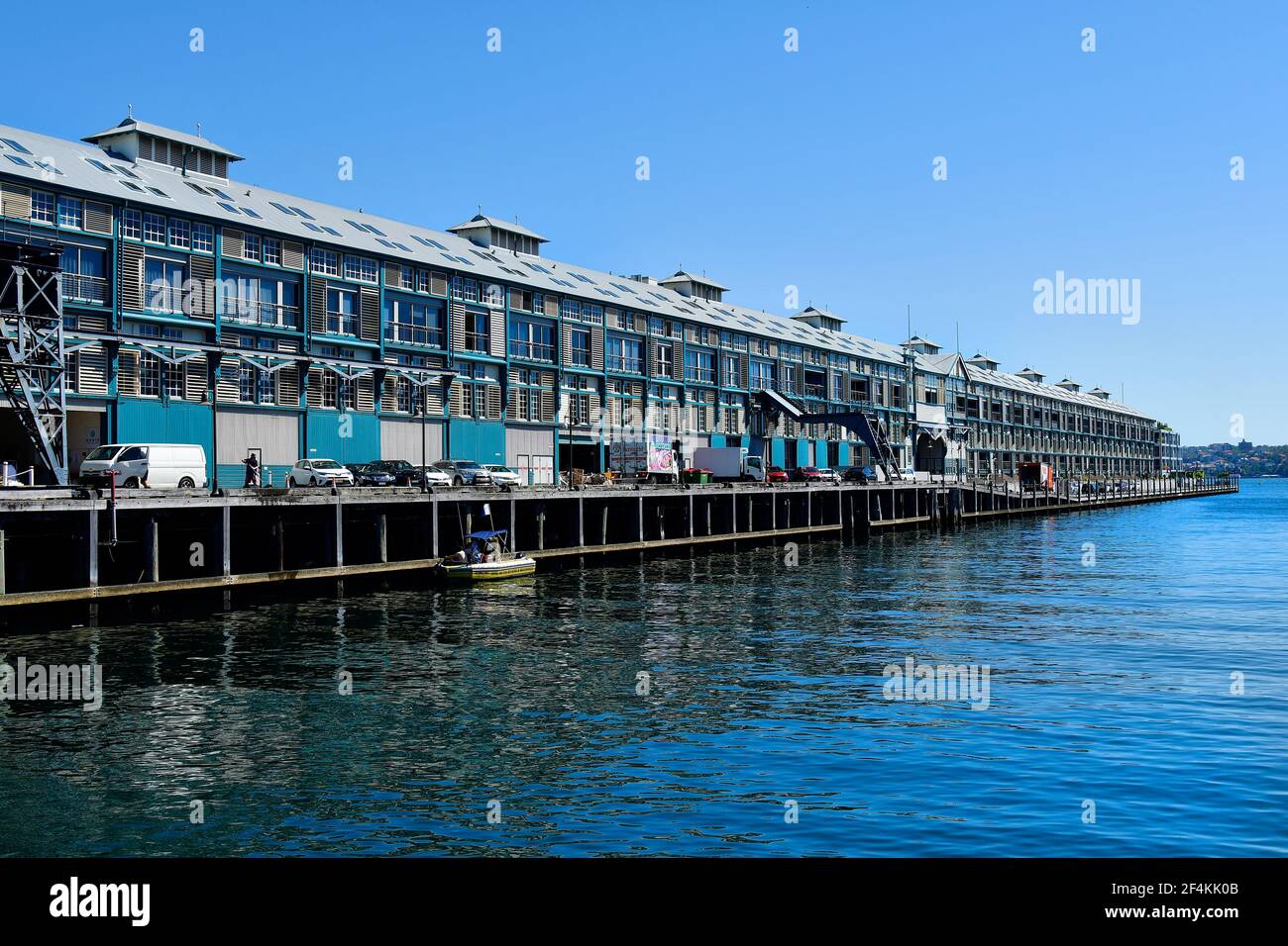Sydney, NSW, Australia - October 30, 2017: Finger Wharf delivery side ...