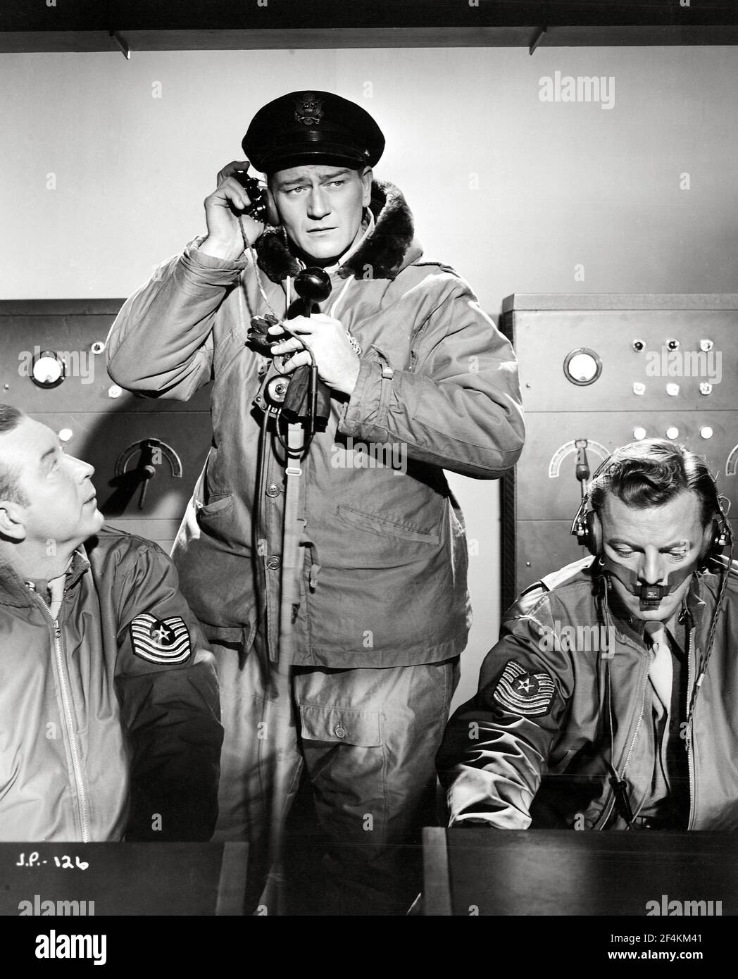 JOHN WAYNE in JET PILOT (1957), directed by JOSEF VON STERNBERG. Credit ...