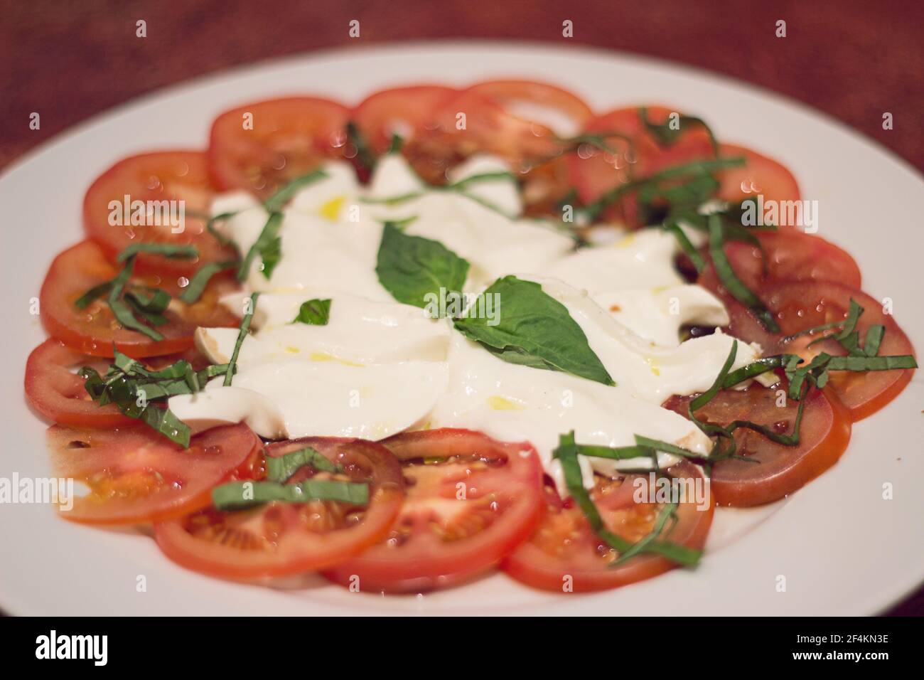 Restaurant food - Caprese salad Stock Photo - Alamy