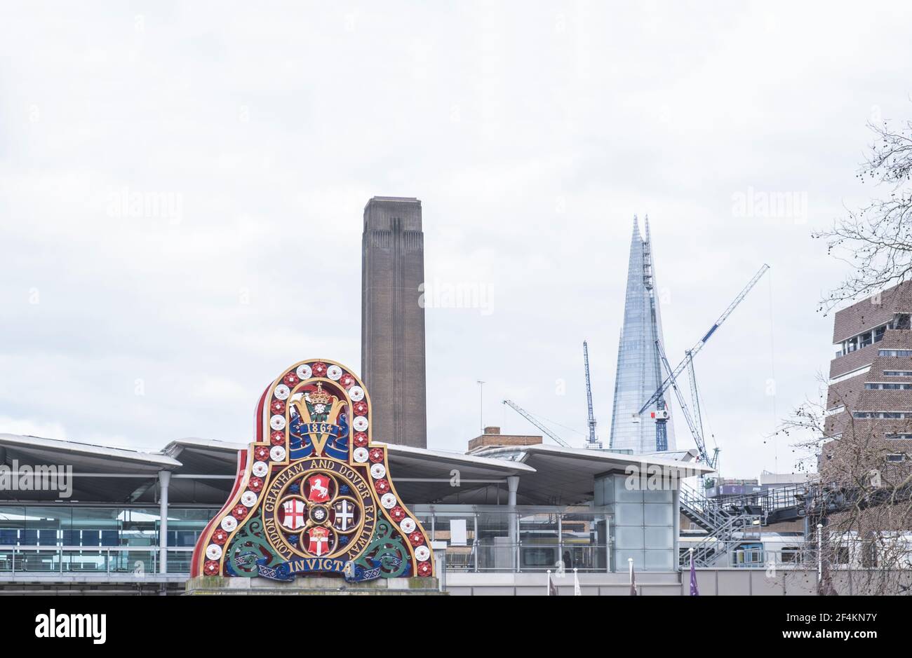 Badge of London Chatham & Dover Railway (LCDR), Blackfriars rail bridge ...
