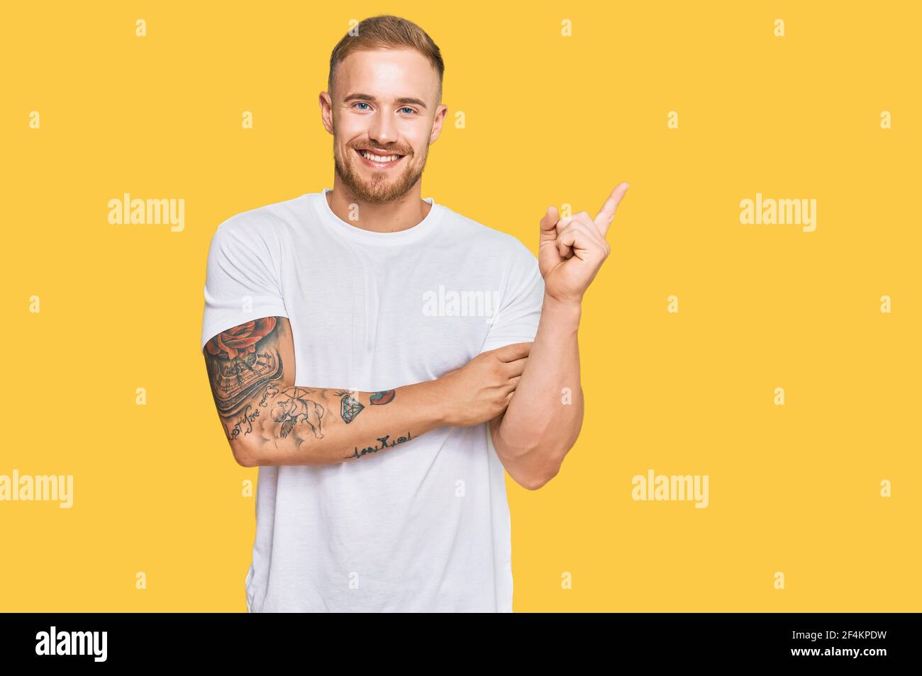 Young irish man wearing casual clothes with a big smile on face ...