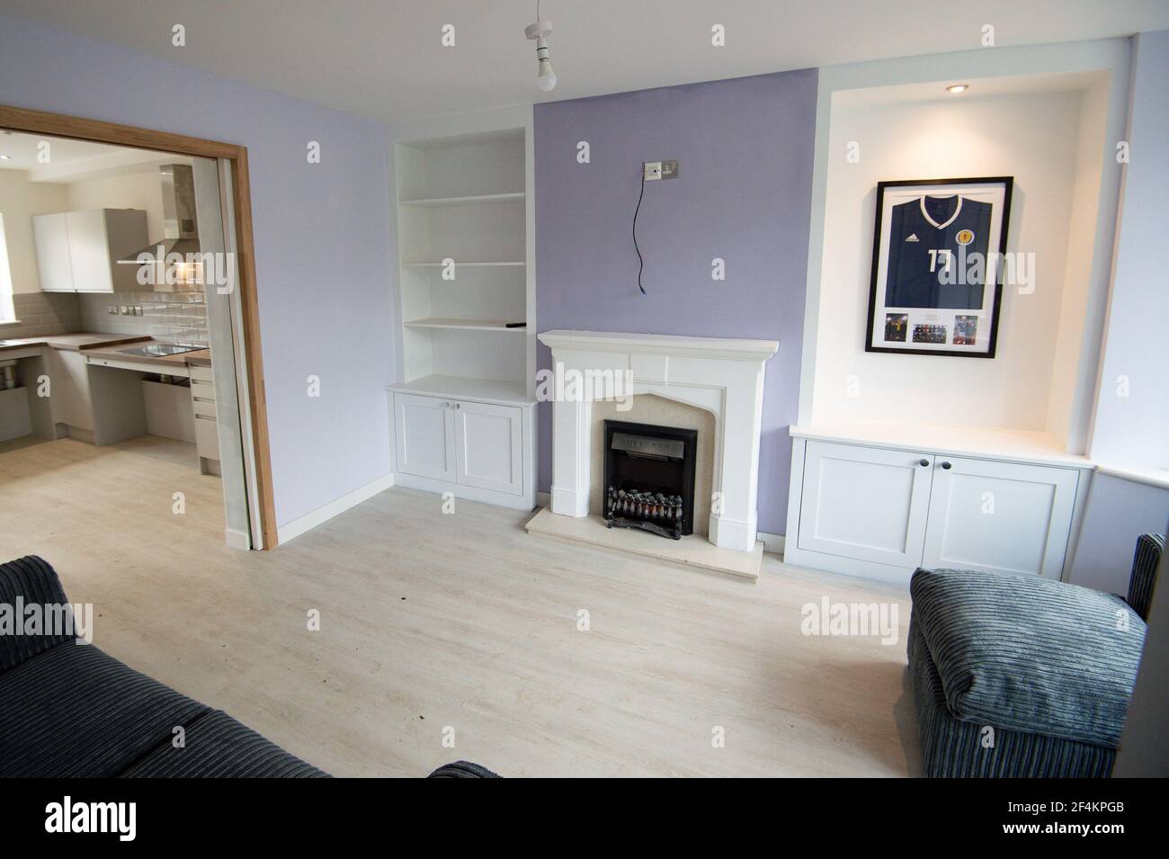 The renovated living room at the home of Rob Lamb in Solihull, West ...