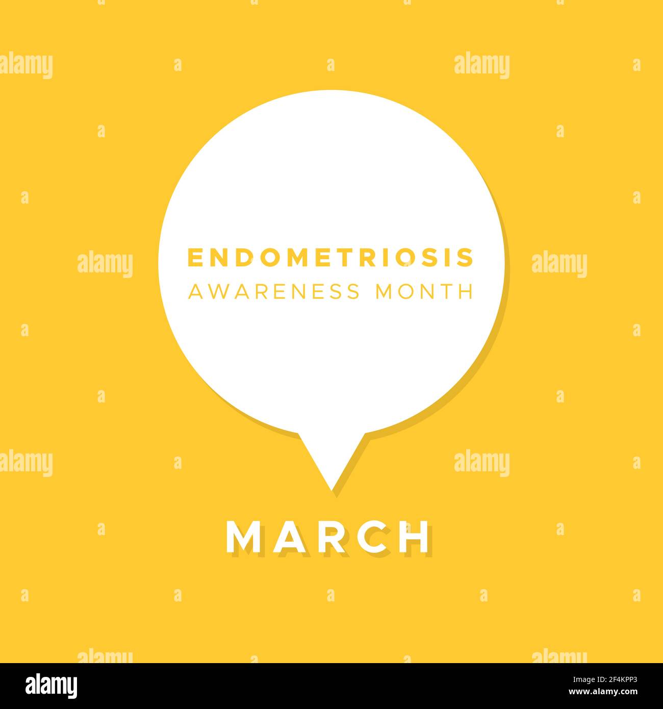 Endometriosis Awareness Month. March. Yellow color. Vector illustration ...