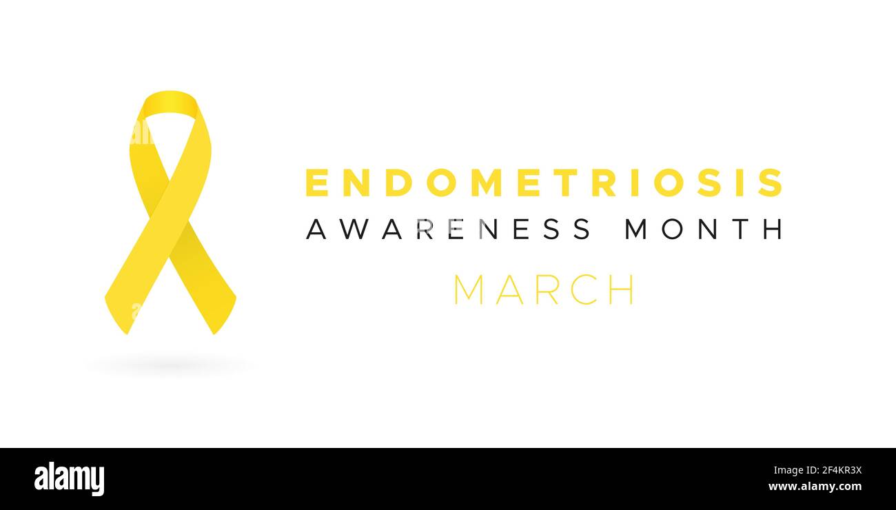 Endometriosis Awareness Month. March. Yellow color. Vector illustration ...