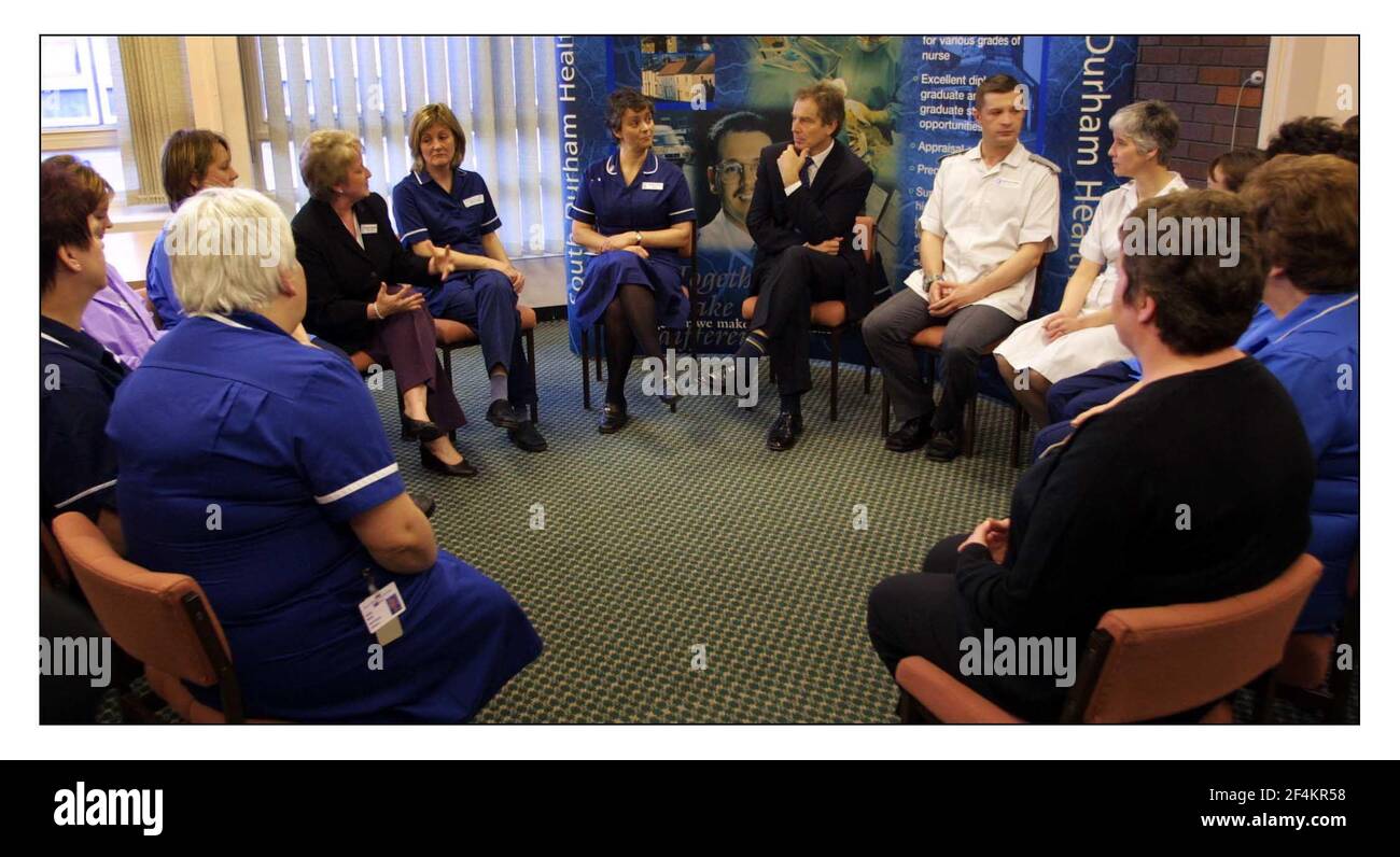 P.M. Tony Blair Visits staff and patients of the Darlington Memorial ...