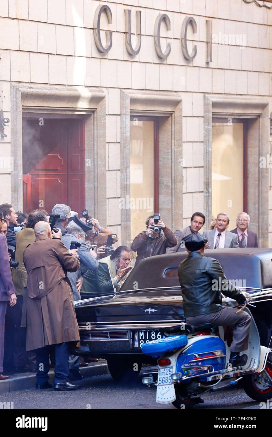 * NO WEB * * NO NEWSPAPERS. Rome. Set of the film House of Gucci. In ...