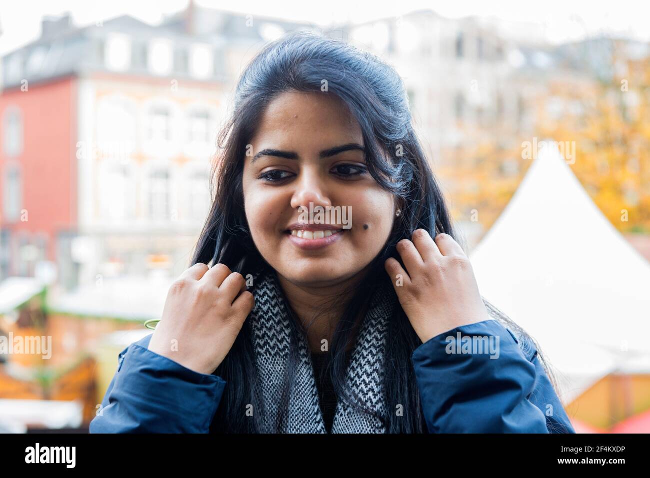 Aachen, Germany. Young Indian female university student. Portrait Stock ...
